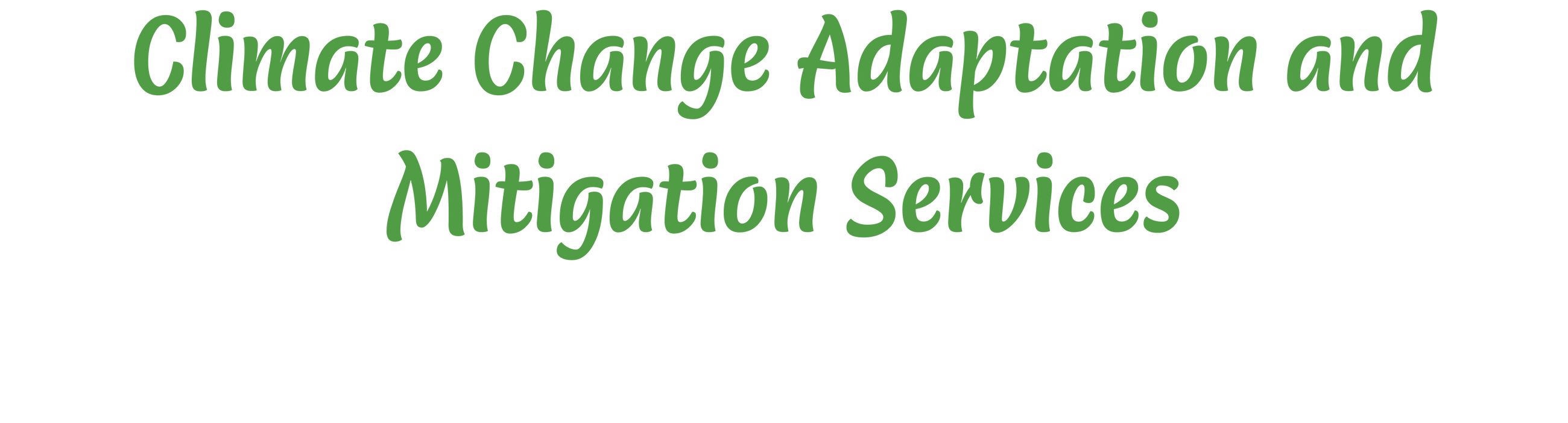 Climate Change Adaptation and Mitigation Services