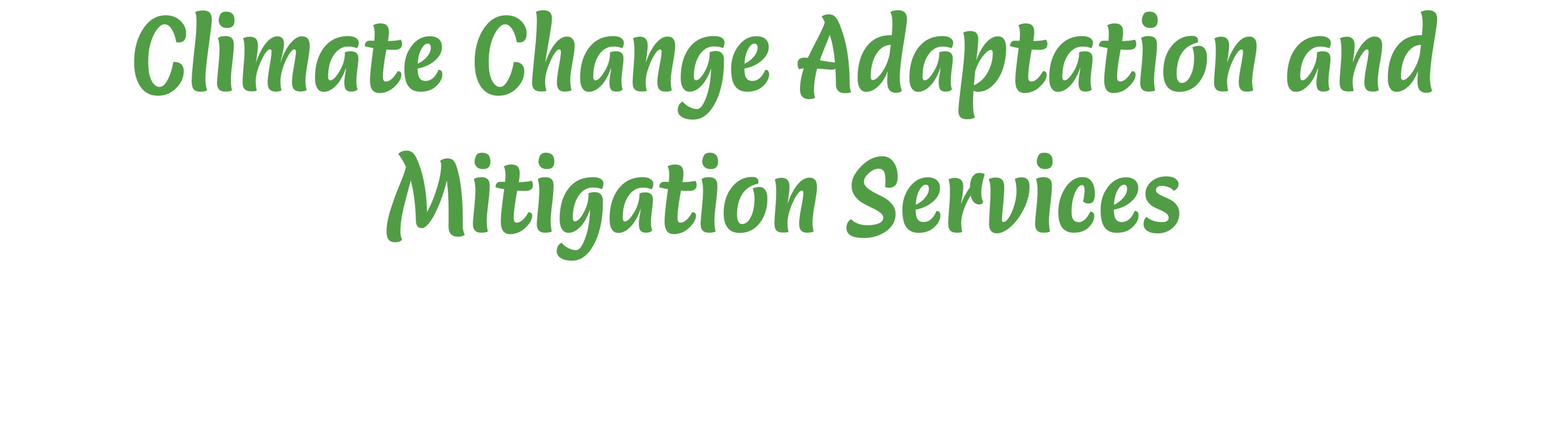 Climate Change Adaptation and Mitigation Services